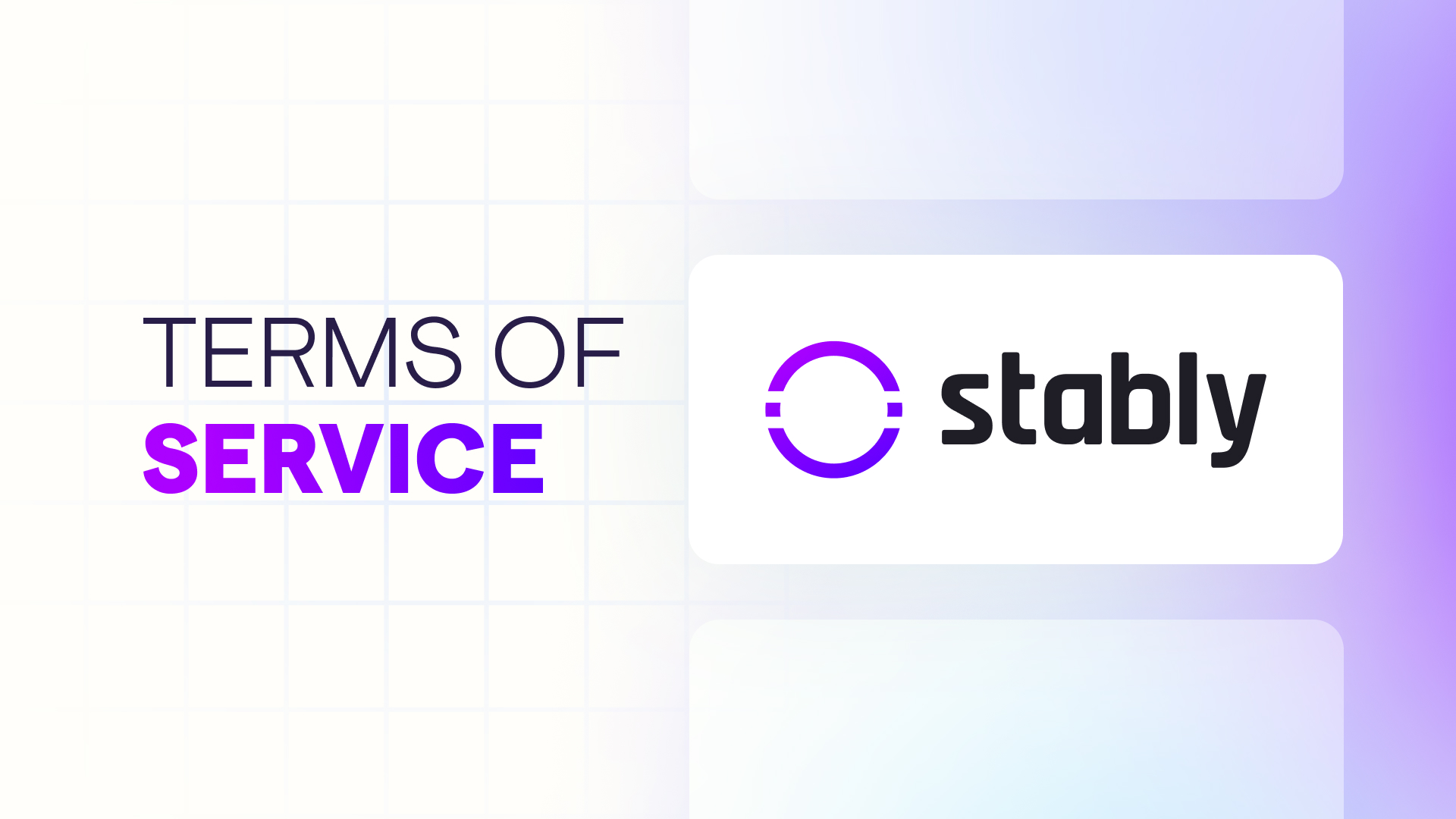 Terms Of Service Stably